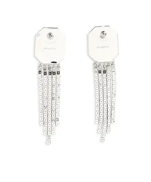 SELF-PORTRAIT Crystal Droplet Fringe Earrings