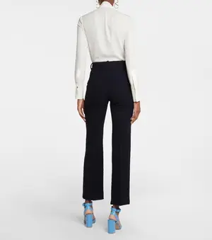Valentino Garavani Wool-blend Tweed Straight Pants