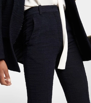 Valentino Garavani Wool-blend Tweed Straight Pants