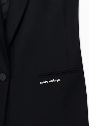 Armani Exchange Logo-print Sleeveless Blazer