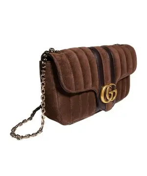 Gucci Gg Marmont Small Shoulder Bag - Dark Brown