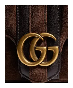 Gucci Gg Marmont Small Shoulder Bag - Dark Brown