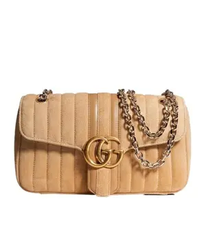 Gucci Jetset Gg Marmont Medium Shoulder Bag - Sand-colored