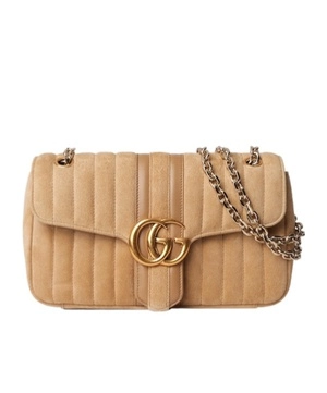 Gucci Jetset Gg Marmont Medium Shoulder Bag - Sand