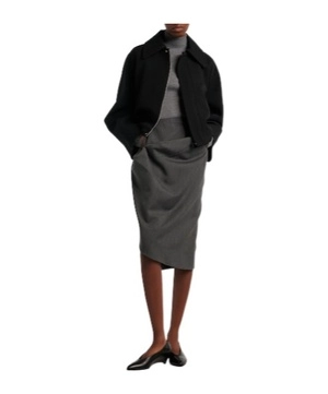 Victoria Beckham Draped Asymmetric Midi Skirt