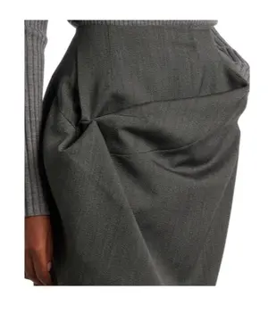 Victoria Beckham Draped Asymmetric Midi Skirt