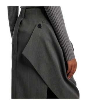 Victoria Beckham Draped Asymmetric Midi Skirt