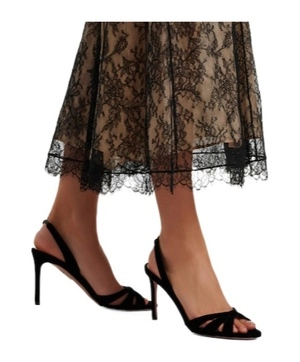 Alessandra Rich Exquisite Lace Slip Dress