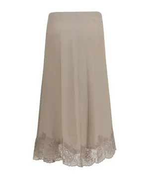 P.a.r.o.s.h Lace-trim Midi Skirt