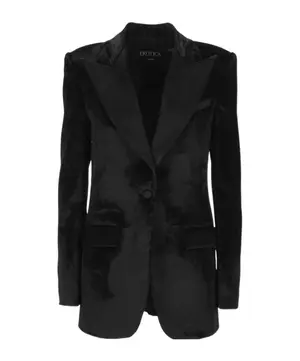 DONDUP Single-breasted Velvet Blazer