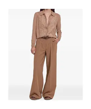 ERMANNO FIRENZE Lace-panel Knit Top