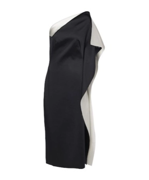 RÓHE One-shoulder Satin Dress With Colorblock Splicing