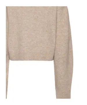 ROTATE BY BIRGER CHRISTENSEN Cropped V-neck Cardigan With Rose Applique