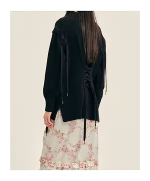 Simone Rocha Merino Sculpted Corset Cardigan