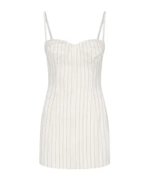 DONDUP Erotica Striped Strap Dress