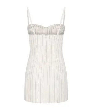 DONDUP Erotica Striped Strap Dress