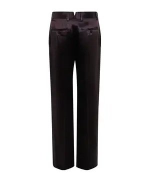 TOM FORD Silk Satin Wide Leg Tailored Pants