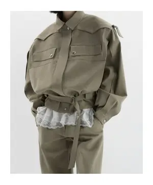 Magda Butrym Cotton Utility Jacket With Belt