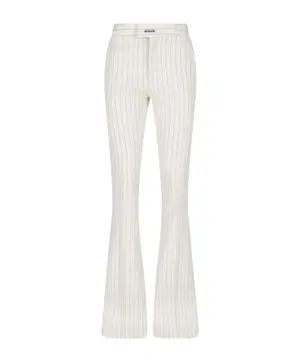 DONDUP Erotica Striped Flared Trousers - White