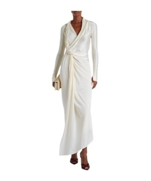 Victoria Beckham Solidcolor Longsleeve Dress