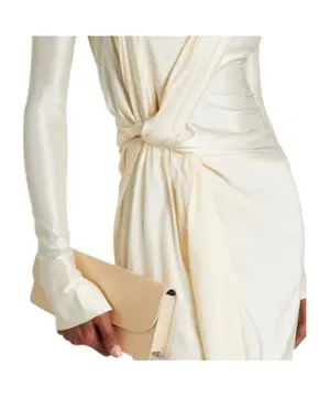 Victoria Beckham Solidcolor Longsleeve Dress
