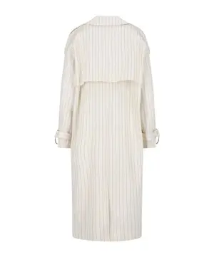 DONDUP Pinstriped Trench Coat