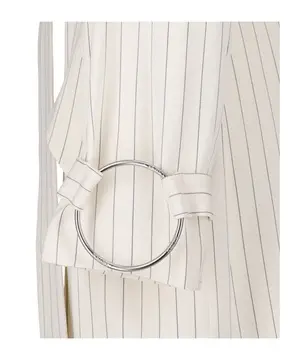 DONDUP Pinstriped Trench Coat