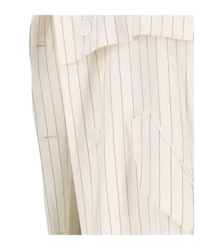 DONDUP Pinstriped Trench Coat