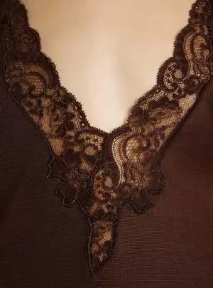 Balmain Knit Vest Top With Lace