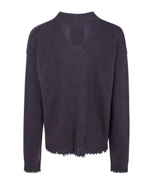 UMA WANG Distressed V-neck Cardigan