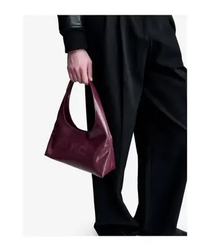 A.p.c. Logo-print Patent-finish Tote Bag