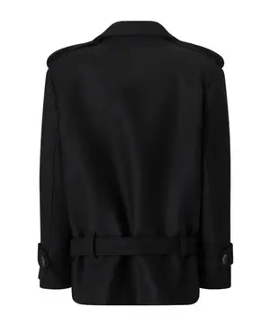 Pinko Belted Epaulette Coat