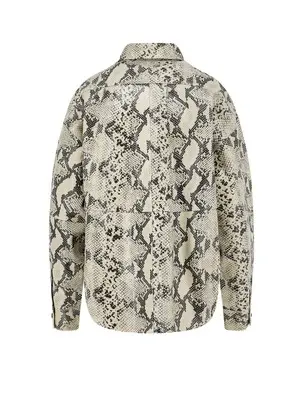 ALYSI Cropped Snakeprint Shirt