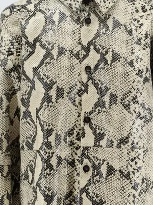 ALYSI Cropped Snakeprint Shirt