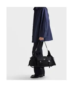 Prada Explore Re-nylon And Leather Duffel Bag