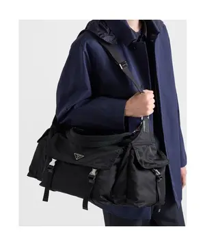 Prada Explore Re-nylon And Leather Duffel Bag