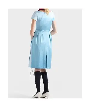 Prada Washed Silk-duchesse Dress