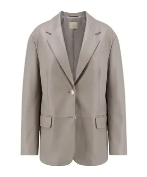 ALYSI Singlebutton Leather Blazer