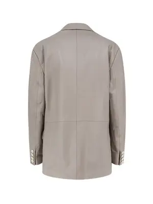 ALYSI Singlebutton Leather Blazer