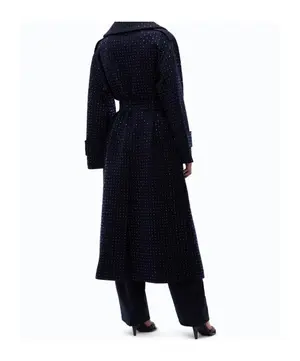Pinko Rhinestone-embellished Belted Coat
