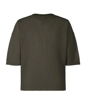 Issey Miyake Pleated T-shirt - Gray-brown