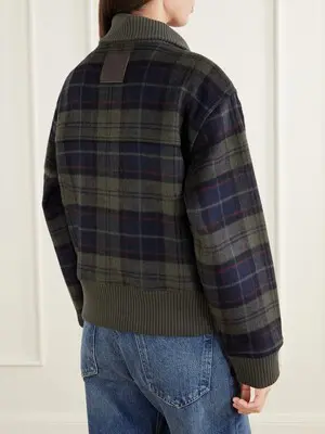 Barbour Plaid Shirt Jacket With Stand Collar - No