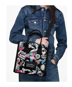 Marc Jacobs Medium Sticker Print Canvas Standard Supply Tote