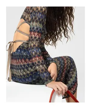 Missoni Zigzag-knit Backless Dress