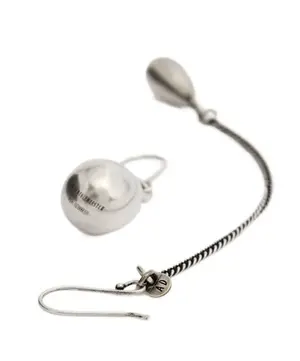 ANN DEMEULEMEESTER Asymmetric Silver Earrings - No