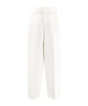 Closed Pleated Wide-leg Pants