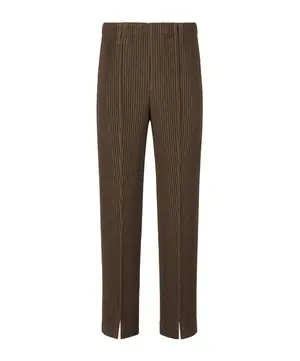 Issey Miyake Tailored Pleats Trousers - Dark Brown