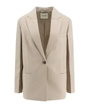 Closed Single-breasted Peak-lapel Blazer
