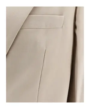 Closed Single-breasted Peak-lapel Blazer