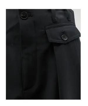 Closed High-waisted Wide-leg Pants